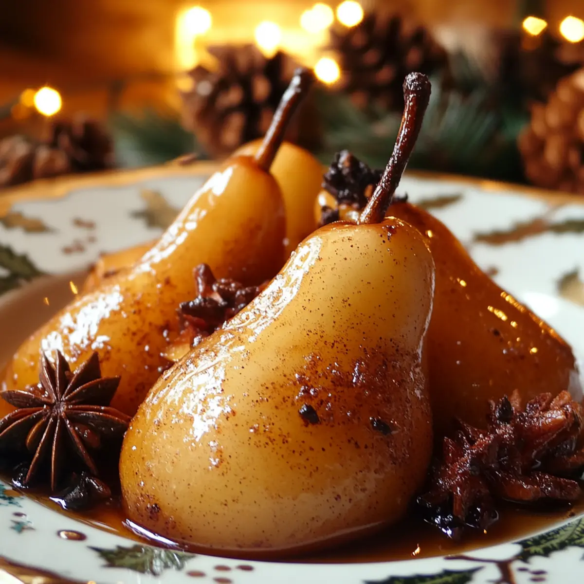 Easy Christmas Spiced Pears Recipe with Warm, Cozy Flavors