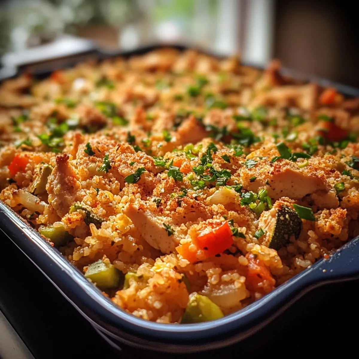 Irresistible Creamy, Comforting Chicken Veggie Bulgur Bake Recipe