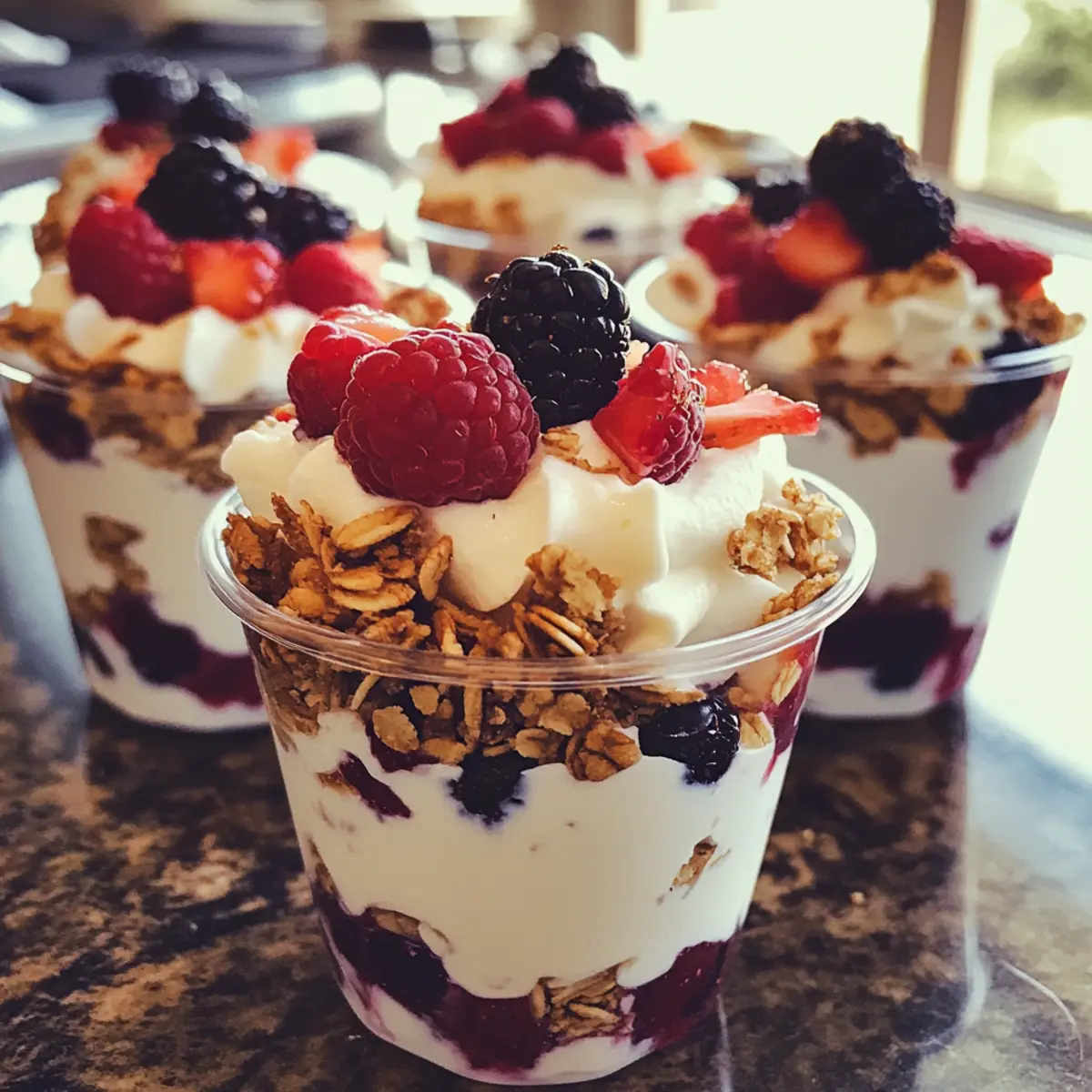 Irresistible Berry Yogurt Parfait Cups: Delicious Creamy Treat
