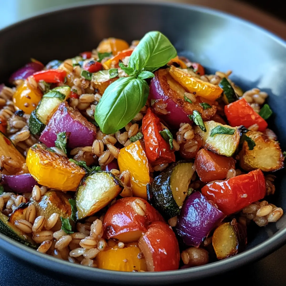 Easy Roasted Vegetable & Farro Salad: Irresistible Hearty Feast