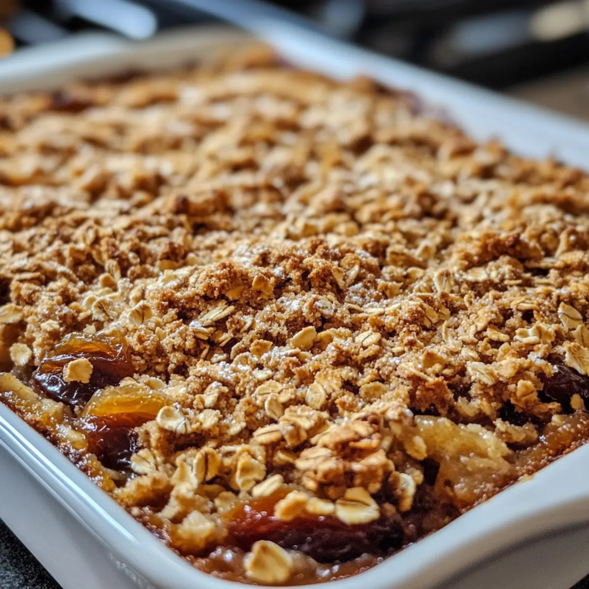 Ultimate Comforting Crunchy Oatmeal Date Crumble Bake