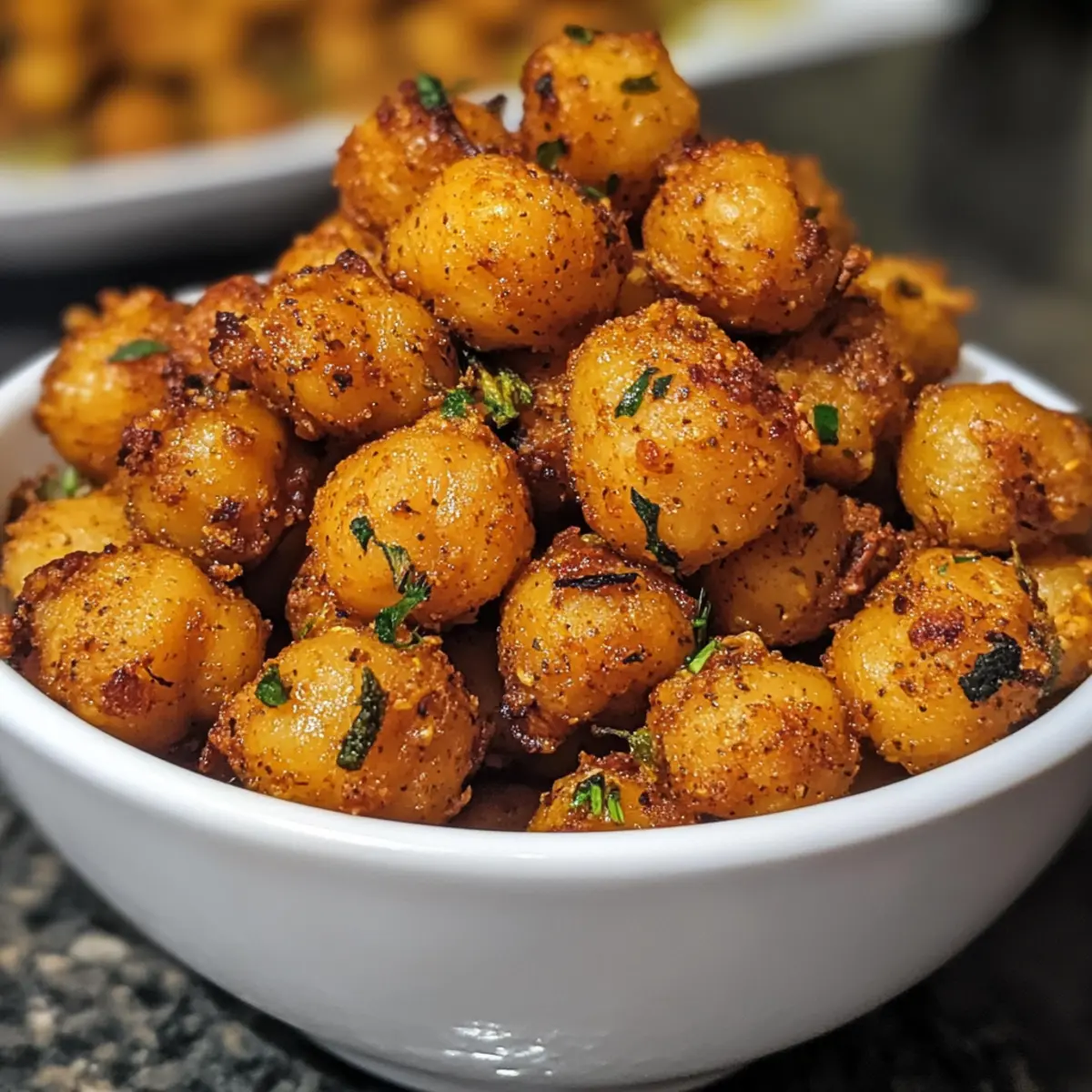 Easy Delicious Crispy Spiced Roasted Chickpea Snack Bites Recipe